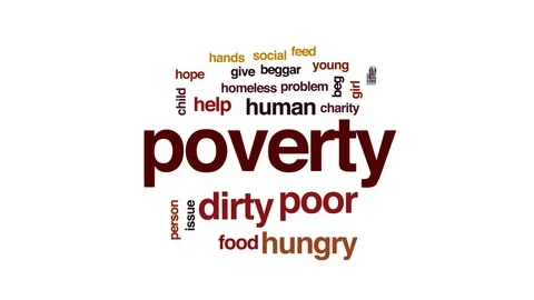Poverty animated word cloud, text design... | Stock Video | Pond5