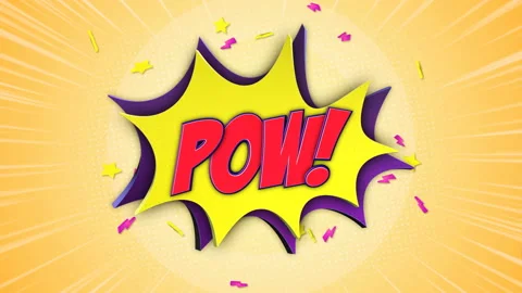 POW Comic Text and Speech Balloon Animat... | Stock Video | Pond5