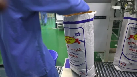 Powdered milk processing line. milk fact... | Stock Video | Pond5