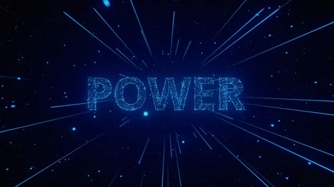 Power Animation With Blue Lines | Stock Video | Pond5