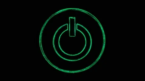 Power Button Animated Icon appearing wit... | Stock Video | Pond5