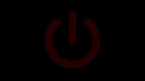 Power button ON OFF icon animation . Red... | Stock Video | Pond5