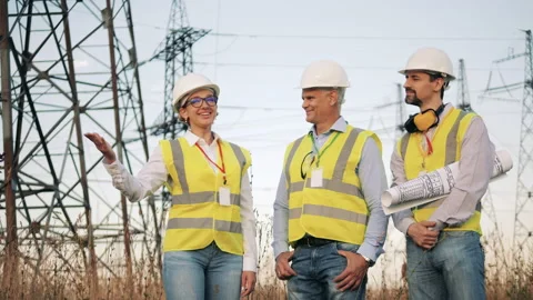 Power engineer is explaining a project t... | Stock Video | Pond5