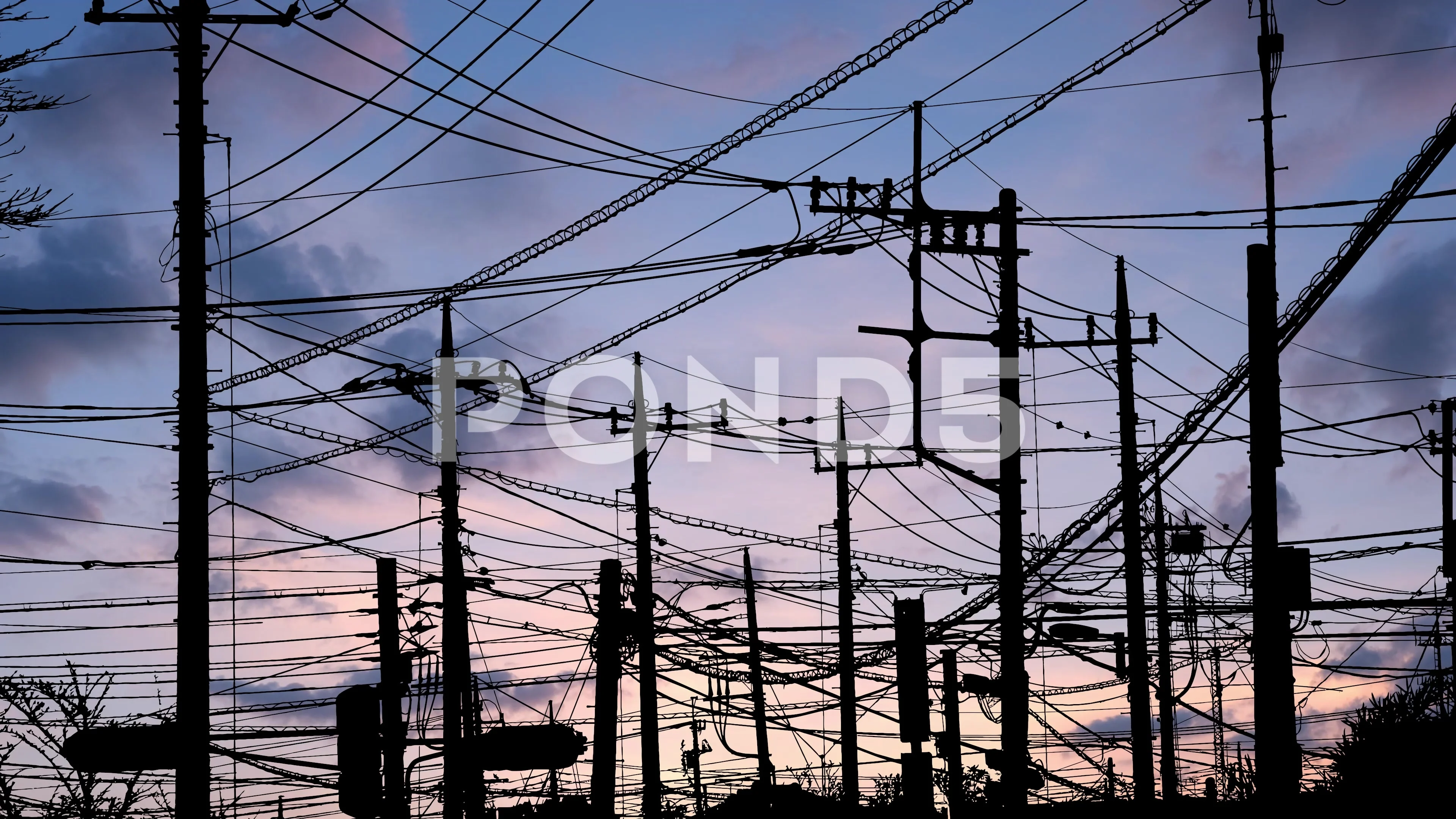 Power Lines Silhouette
