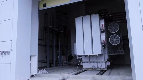 Power transformer inside an electrical s... | Stock Video | Pond5