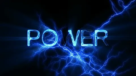 power word text animation with electrica... | Stock Video | Pond5
