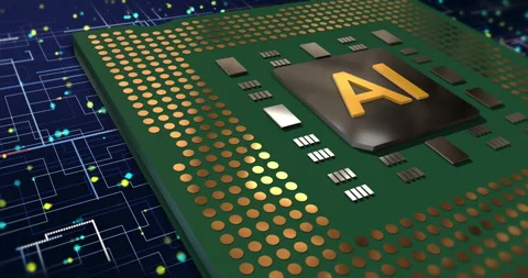 Powerful AI CPU Processor Analyzing Data... | Stock Video | Pond5