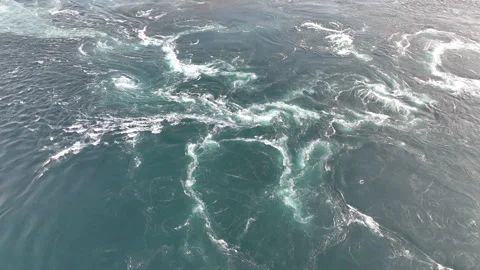 Powerful current forms small whirlpools ... | Stock Video | Pond5