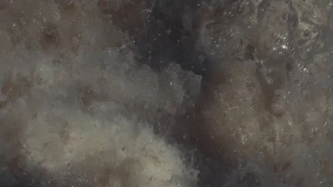 powerful water flow at the reservoir dis... | Stock Video | Pond5