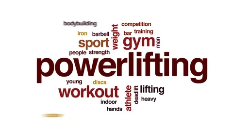 Powerlifting animated word cloud, text d... | Stock Video | Pond5