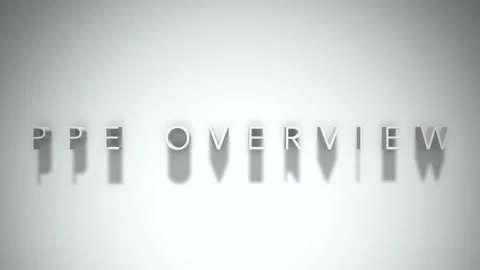ppe overview 3D title animation with sha... | Stock Video | Pond5