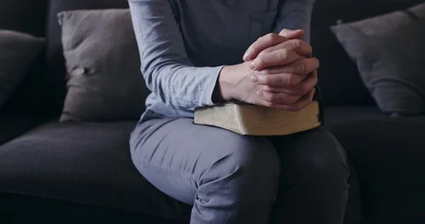 Prayer and Faith - Dramatic Push Shot on... | Stock Video | Pond5