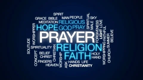Prayer animated word cloud, text design ... | Stock Video | Pond5