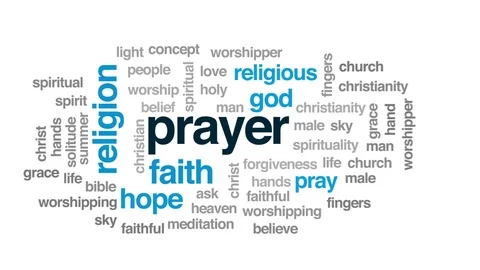 Prayer animated word cloud, text design ... | Stock Video | Pond5
