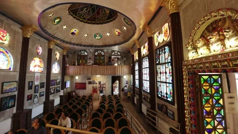 Prayer hall in Catholic style with symbo... | Stock Video | Pond5