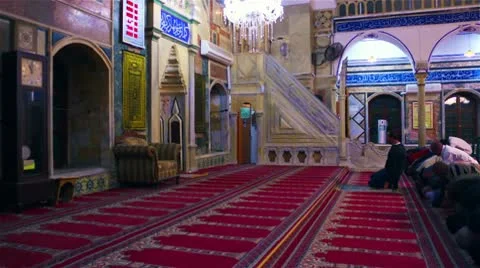 praying at Jezzar Pasha Mosque filmed in... | Stock Video | Pond5