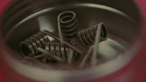 Pre-built coils for vape in box. Iron wi... | Stock Video | Pond5