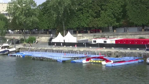 Pre-Olympics swimming event at risk as s... | Stock Video | Pond5