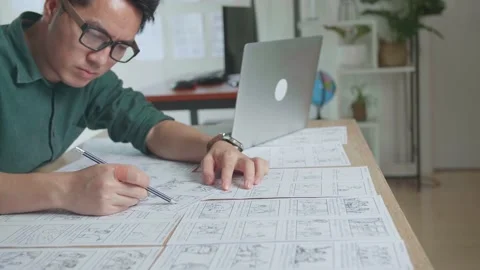 Film Production Drawing Stock Videos – Royalty-Free HD & 4K Videos