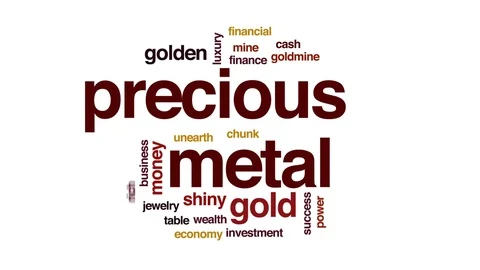 Precious metal animated word cloud, text... | Stock Video | Pond5