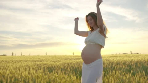 Pregnant Mom dancing. Concept Pregnancy ... | Stock Video | Pond5