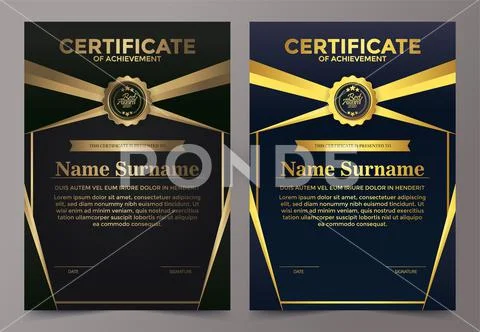 Premium golden black certificate template design.: Royalty Free #133983298