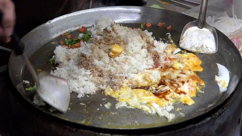 Preparation of Paella in the pan, Thai s... | Stock Video | Pond5