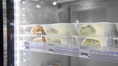 Prepared food in unmanned vending store | Stock Video | Pond5
