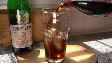 Preparing Argentine Fernet con Cola Cock... | Stock Video | Pond5