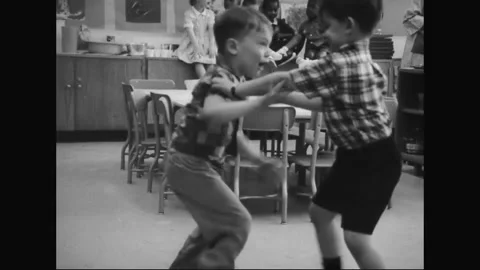 Preschool Boys Get Into A Fight In Class... | Stock Video | Pond5