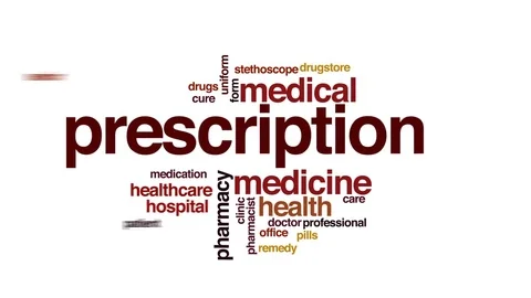 Prescription animated word cloud, text d... | Stock Video | Pond5