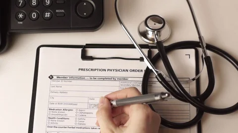 Prescription Form Stock Footage ~ Royalty Free Stock Videos | Pond5