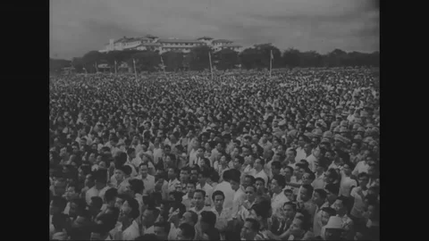 President Ramon Magsaysay gives speech d... | Stock Video | Pond5