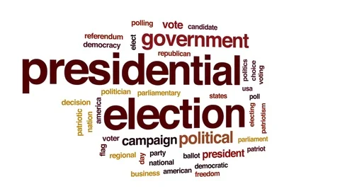 Presidential election animated word clou... | Stock Video | Pond5