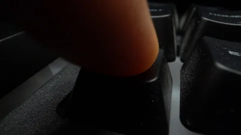 Pressing delete Key On a Black Computer ... | Stock Video | Pond5