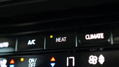 Pressing the HEAT Button on a Climate Hv... | Stock Video | Pond5