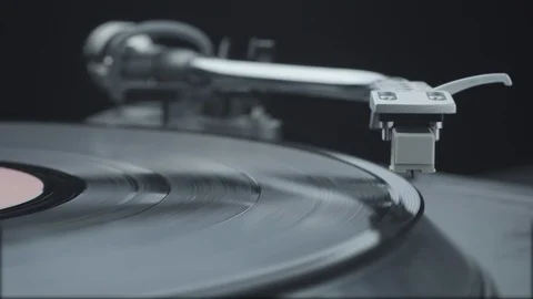 Pressing play and turning on the turntab... | Stock Video | Pond5