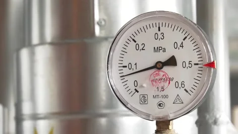 Pressure gauge - a device for measuring ... | Stock Video | Pond5