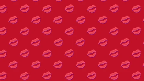 A pretty animation of feminine lips with... | Stock Video | Pond5