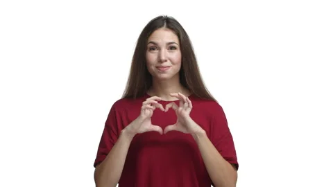 Pretty brunette girl looking with sympat... | Stock Video | Pond5