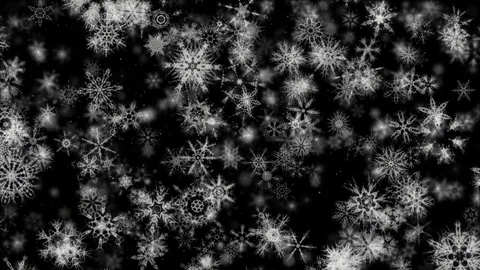 Pretty Snow 4 - 1080p Black BG Winter Vi... | Stock Video | Pond5