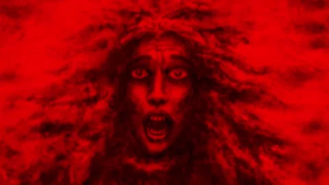 Pretty woman scared by maniac 2D animati... | Stock Video | Pond5