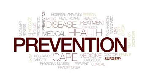 Prevention animated word cloud, text des... | Stock Video | Pond5