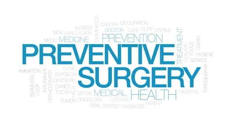 Preventive surgery animated word cloud. ... | Stock Video | Pond5