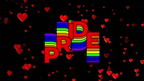 Pride Animated Motion Graphics with Hear... | Stock Video | Pond5