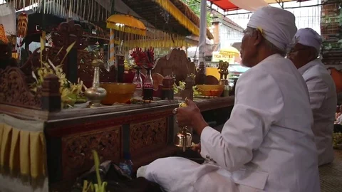 Priest Ringing Bell for Ritual of Venera... | Stock Video | Pond5