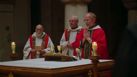 Priests singing and praying during holy ... | Stock Video | Pond5
