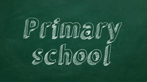 Primary school 4K. Animated Chalk Text. ... | Stock Video | Pond5