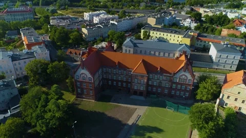 Primary School Playground Old Town Gniez... | Stock Video | Pond5