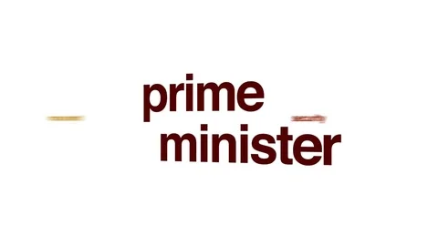 Prime minister animated word cloud. | Stock Video | Pond5